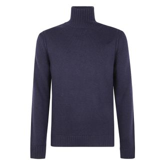 Dondup Pull &agrave; col roul&eacute; de style Dolcevita - Homme - Pulls - Bleu - Taille: L