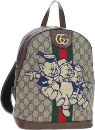 Gucci Pre-owned Vintage GG Canvas Rucksack - - Pre-owned - Damen - Beige - ONE SIZE