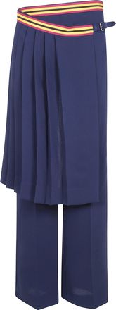 Dries Van Noten Pants Navy Prestona