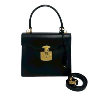 Gucci Pre-owned Lady Lock 2way leather bag - Femme - Pre-owned - Noir - Taille: ONE Size