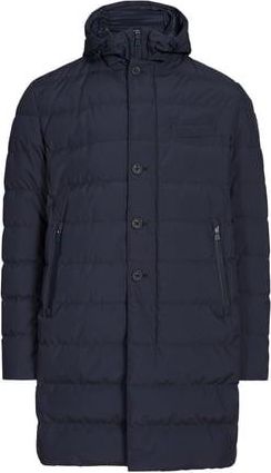 Herno kleine Länge Jacke gepolsterte Kapuze - Blau