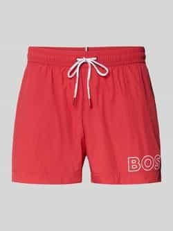 HUGO BOSS Regular Fit Badeshorts mit Label Print Modell MOONEYE