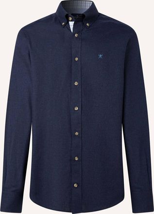Hackett Freizeithemd Flannel Multi Trim blau