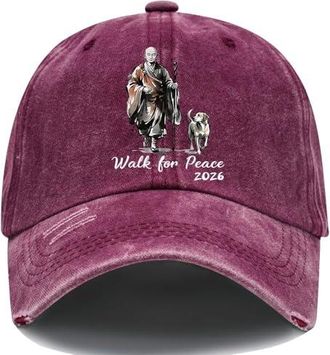 Generic Casquette de marche de la paix, casquette de baseball r&eacute;tro pour homme et femme, violet, Taille unique