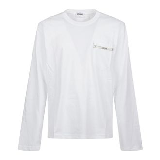 Moschino Langarm-T-Shirt - - Tops - Herren - Wei&szlig; - M