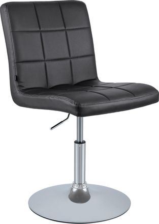 Clp Esszimmerstuhl höhenverstellbar mit Lehne Ricky, 360° Drehstuhl gepolstert mit Kunstlederbezug, Metallgestell in Chromoptik, Farbe:schwarz