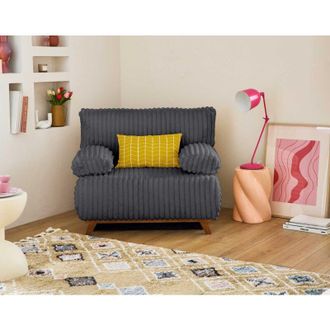 Best Mobilier Bestmobilier - Cristal - fauteuil - convertible avec coffre - en fausse fourrure c&ocirc;tel&eacute;e