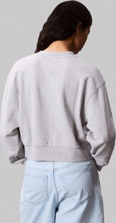 Calvin Klein Jeans Sweatshirt FRENCH TERRY WOVEN LABEL CREW Regular fit mit Rundhalsausschnitt