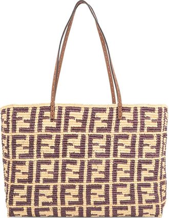 Fendi grand sac cabas en crochet - Tons neutres