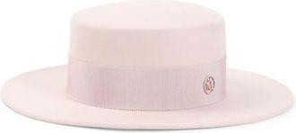 Maison Michel Caps & Mützen - Structured Wool Felt Hat - Gr. S - in Rosa - für Damen