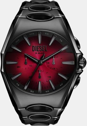 Diesel D-Curve - Montre chronographe pour homme en acier inoxydable - Noir