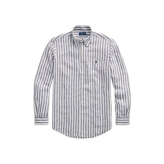 Polo Ralph Lauren Vertikal gestreiftes Leinenhemd - - Shirts - Herren - Blau - S
