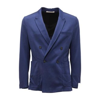 Paolo Pecora Doppelreihige Jerseyjacke in Blau - - Jackets - Herren - Blau - XL