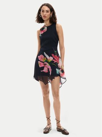 Desigual Sommerkleid Nala 26SWVW46 Schwarz Slim Fit