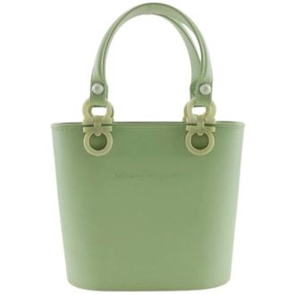 Ferragamo Sac seau Gancini en caoutchouc Pre-owned - Femme - Pre-owned - Vert - Taille: ONE Size