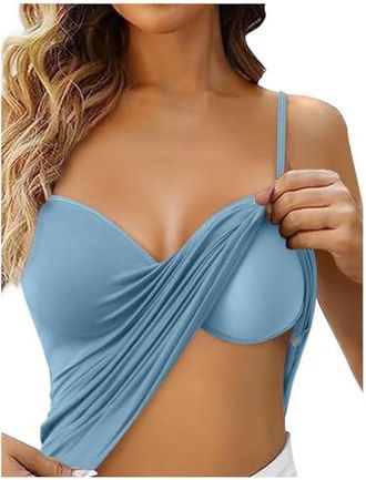 Generic D&eacute;bardeur &agrave; bretelles spaghetti r&eacute;glables 2026, bleu, XL