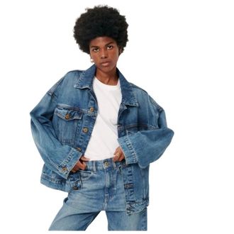 Sessun Oversized Jeansjacke - - Jackets - Damen - Blau - XS