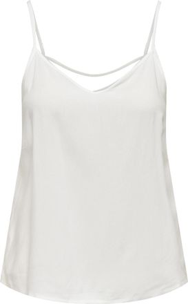 Only Damen Onlnova Life Paris Singlet Solid Ptm Top, Cloud Dancer, 34
