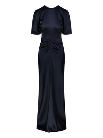 Victoria Beckham robe Bela &agrave; fronces - Bleu