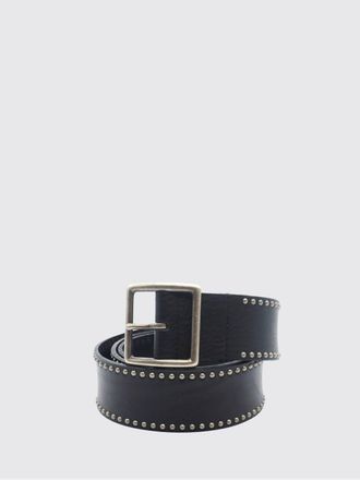 HTC Ceinture en cuir de vachette noir avec broderies