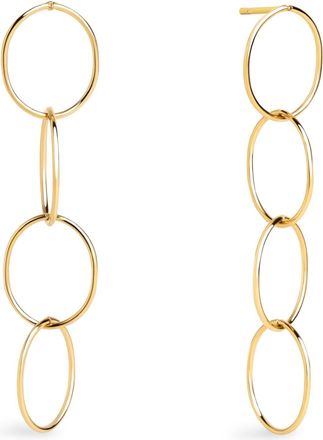 Singularu Circles & Circles Ohrringe. Messing mit 18 Kt Vergoldeter Beschichtung. Schmuck f&uuml;r Damen