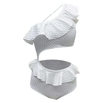 Generic V Shirts Maillot de bain pour homme avec anneau dos nu et motif floral, Blanc., XL