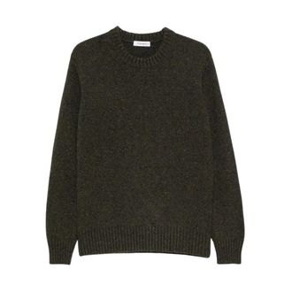 KANGRA Pullover aus weicher Wolle mit Rundhalsausschnitt - - Knitwear - Herren - Braun - XL