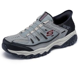 Skechers Homme Afterburn M. Fit Ridgeburn Hands Free Slip-in Mocassin, Gris/Noir, 42.5 EU