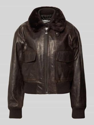 Victoria Beckham Lederjacke mit Umlegekragen