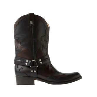 Versace Sylvester Leder Westernstiefel - - Shoes - Herren - Schwarzk - 42 EU