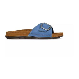 Rohde Blaue Slide Sandale mit Memory-Fu&szlig;bett - - Shoes - Damen - Blau - 37 EU