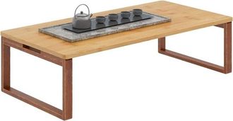 Soges Table Basse Japonaise en Bambou Table dAppoint de Sol Pliable Tatami Minimaliste pour Salon, Chambre, Baie Vitrée, Intérieur 80 x 50 x 31 cm - Soges