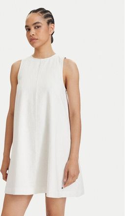 Tommy Jeans Sommerkleid DW0DW22343 Wei&szlig; A-Line Fit