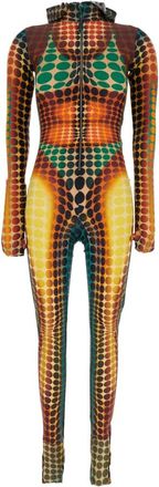 Jean Paul Gaultier Femme, Combinaisons et Ensembles, Multicolore, Taille: 40 FR Combinaison &agrave; capuche imprim&eacute;e