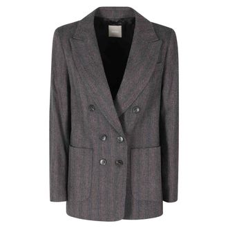 Kiltie Lauren Blazer crois&eacute; - Femme - Vestes - Gris - Taille: 38 FR