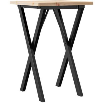 vidaXL Esstisch X-Gestell 50x50x75,5cm Massivholz Kiefer und Gusseisen vidaXL567102