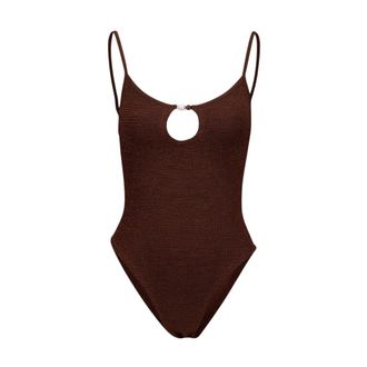 Hunza G Mia Perlen-Badeanzug - - Swimwear - Damen - Braun - ONE SIZE