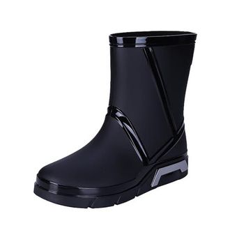 Generic Chaussures de pluie pour homme et femme avec cordon de serrage - Bouche &eacute;lastique - En caoutchouc - Antid&eacute;rapantes - Demi-hauteur - Pour diab&eacute;tiques -