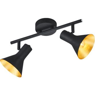 Trio Plafonnier spot de chambre &agrave; coucher spots lampe de couloir or noir Reality lights R80162002