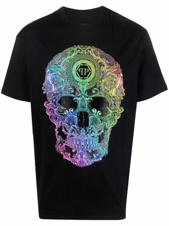 Philipp Plein t-shirt &agrave; imprim&eacute; baroque - Noir