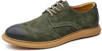 Generic Chaussures habill&eacute;es r&eacute;tro en cuir Oxford pour homme - Bout rond - Talon bas &agrave; lacets - Pour affaires, formelles et d&eacute;contract&eacute;es - Confortables et &eacute;l