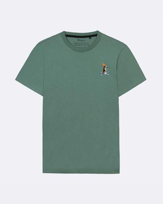 Faguo T-shirt vert clair grisé coton - ARCY
