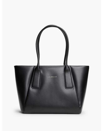 Tommy Hilfiger Essential - Tote bag &agrave; logo m&eacute;tallis&eacute; - Noir