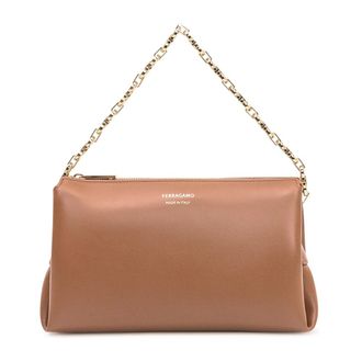 Ferragamo Femme, Sacs, Beige, Taille: ONE Size Sacs &agrave; &eacute;paule
