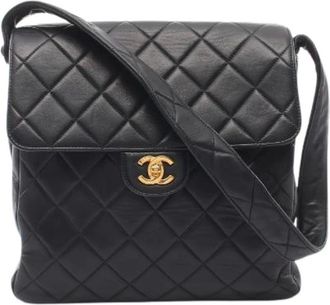 Chanel Pre-owned Sac bandouli&egrave;re en cuir dagneau Matelass&eacute; - Femme - Pre-owned - Noir - Taille: ONE Size