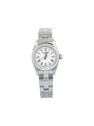 Rolex montre Oyster Perpetual 26 mm pre-owned - Blanc