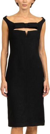 N&deg;21 Femme, Robes, Noir, Taille: 48 FR Abito Nero Midi Fiocco