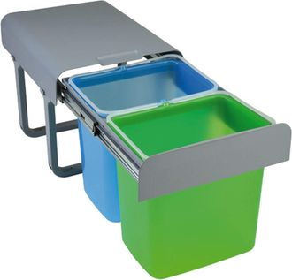 Pyramis Abfallsammler, Kunststoff, Grau-gr&uuml;n-blau, 038001601