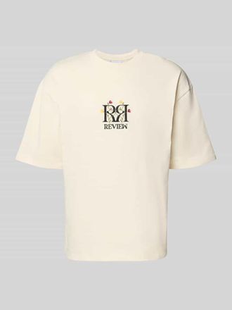 Review Oversized Fit T-Shirt mit Logo-Stitching