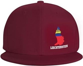 Generic Drapeau du Liechtensteiner Carte du Liechtenstein Femme Homme Chapeaux Pare-Soleil Snapback Casquette De Baseball L&egrave;g&eacute;re Snapback Chapeau pour Golf Hi
